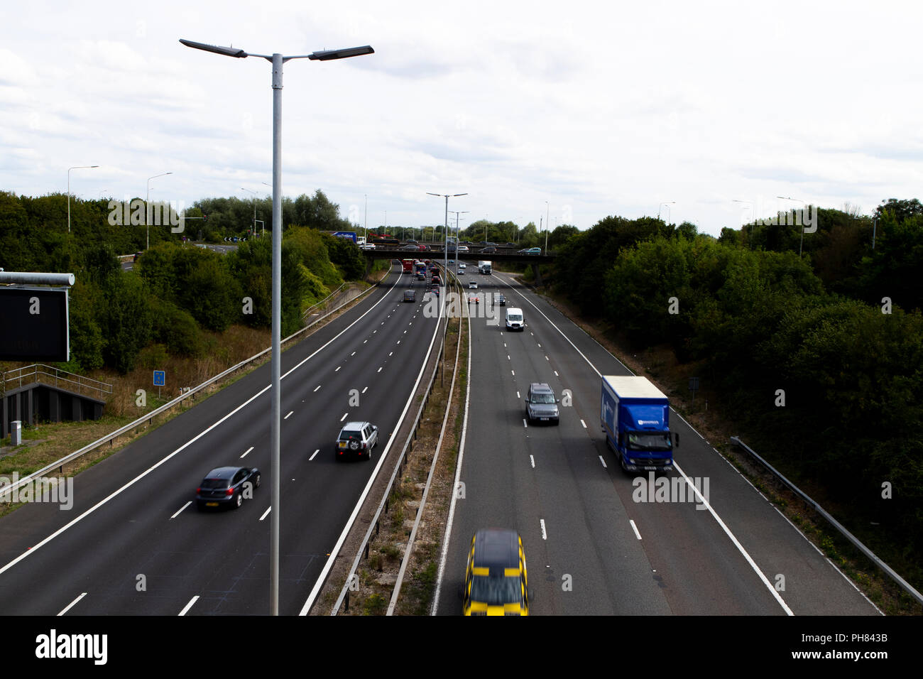 M4 motorway at junction 12, road run between London and Wales and is ...