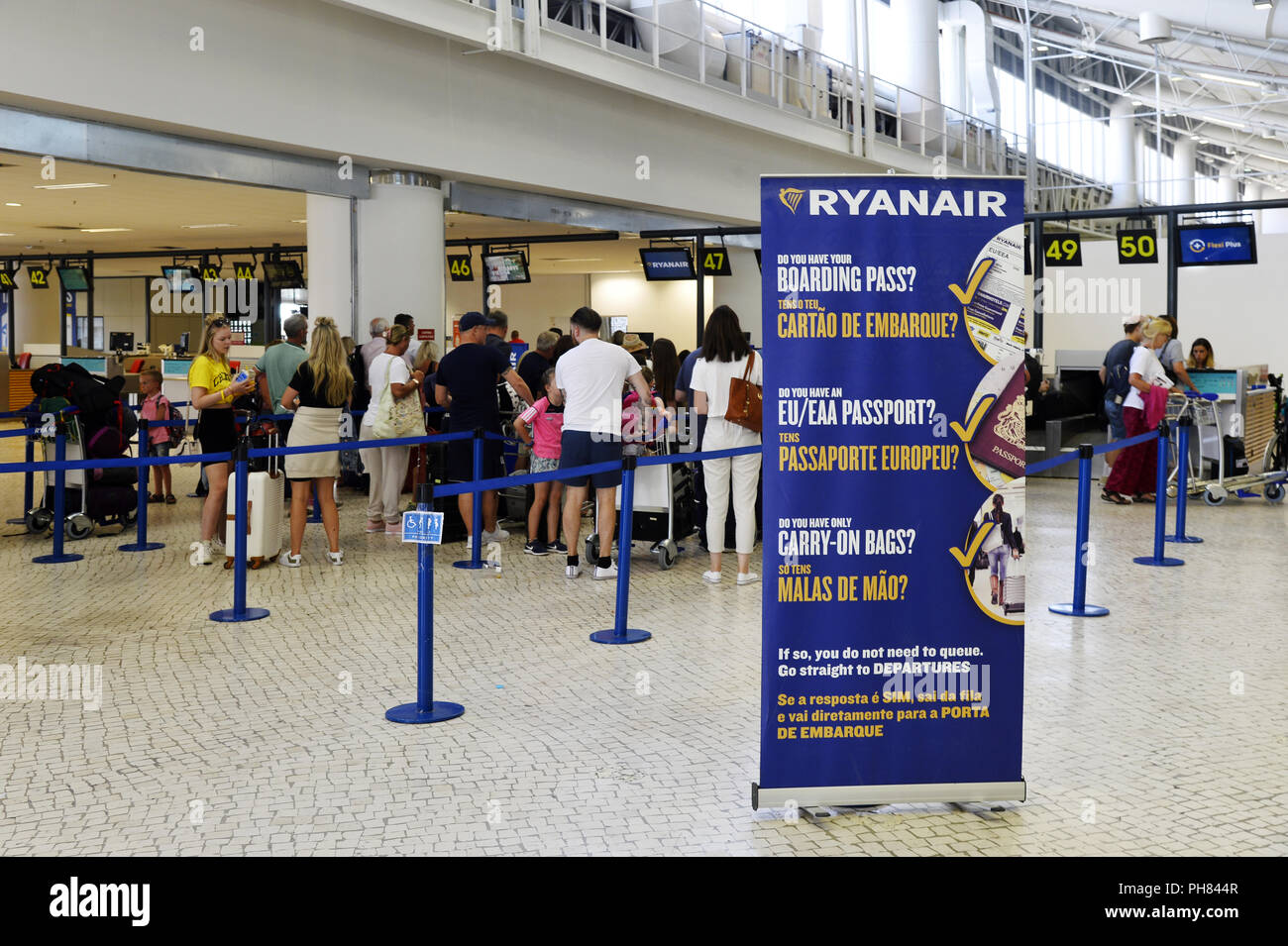 Ryanair registration - Faro airport - Algarve - Portugal Stock Photo ...