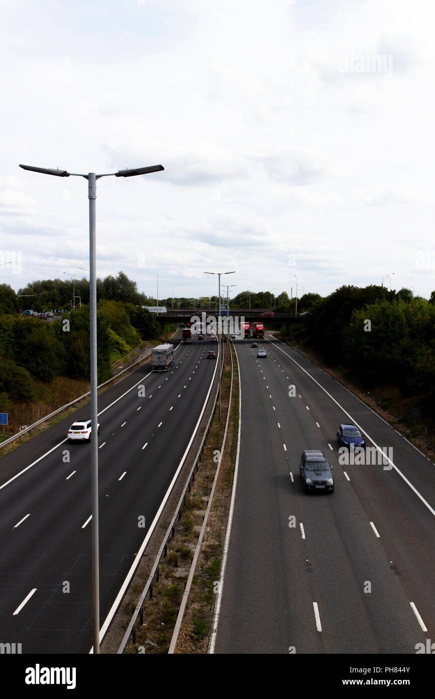 M4 motorway at junction 12, road run between London and Wales and is ...
