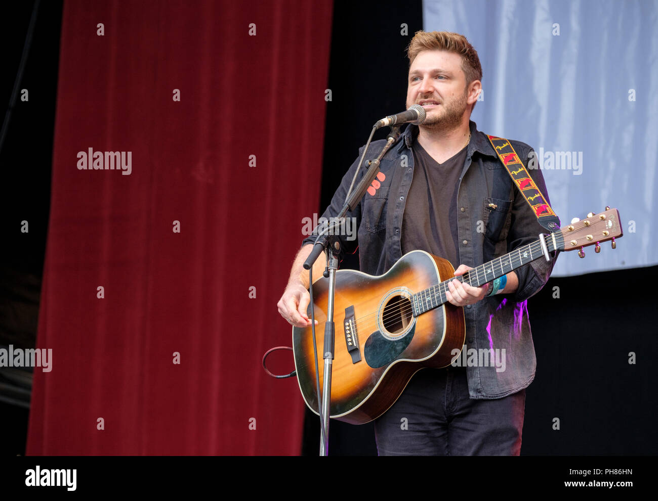 Peter Donegan performing at the Weyfest Music Festival, Tilford, UK ...