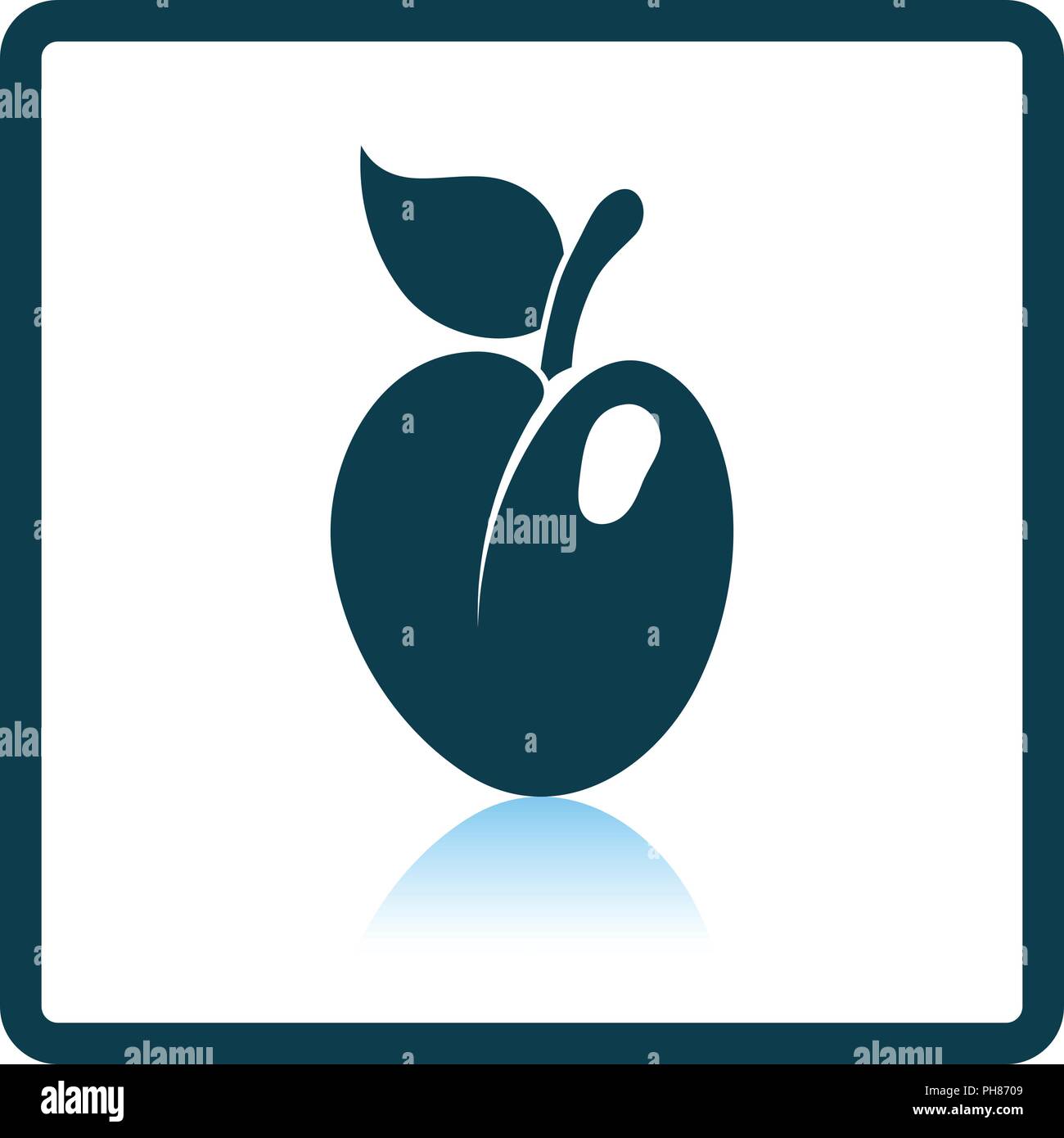 Icon of Plum . Shadow reflection design. Vector illustration Stock Vector Image & Art - Alamy