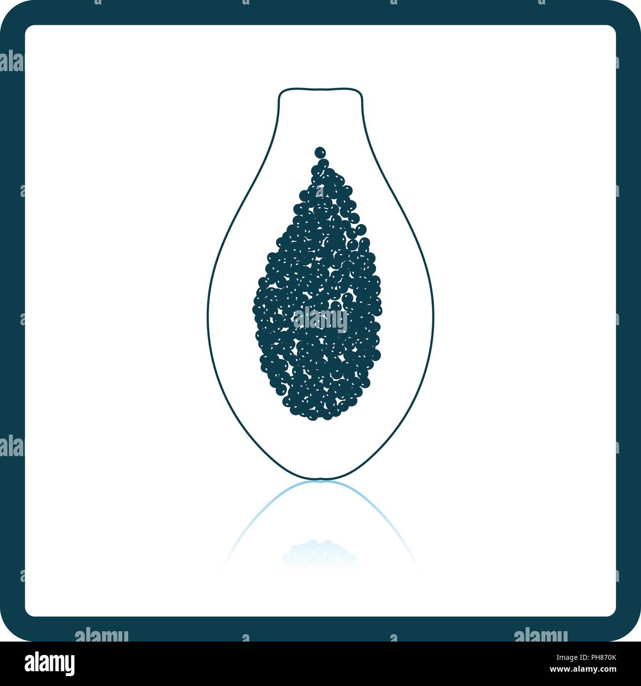 Icon of Papaya. Shadow reflection design. Vector illustration Stock ...