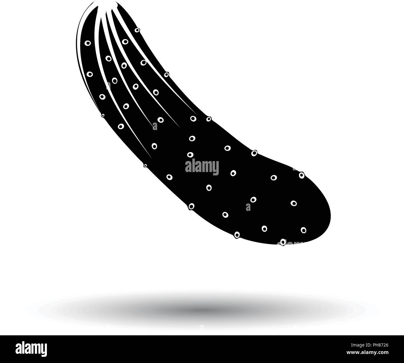 Cucumber icon. White background with shadow design. Vector illustration ...