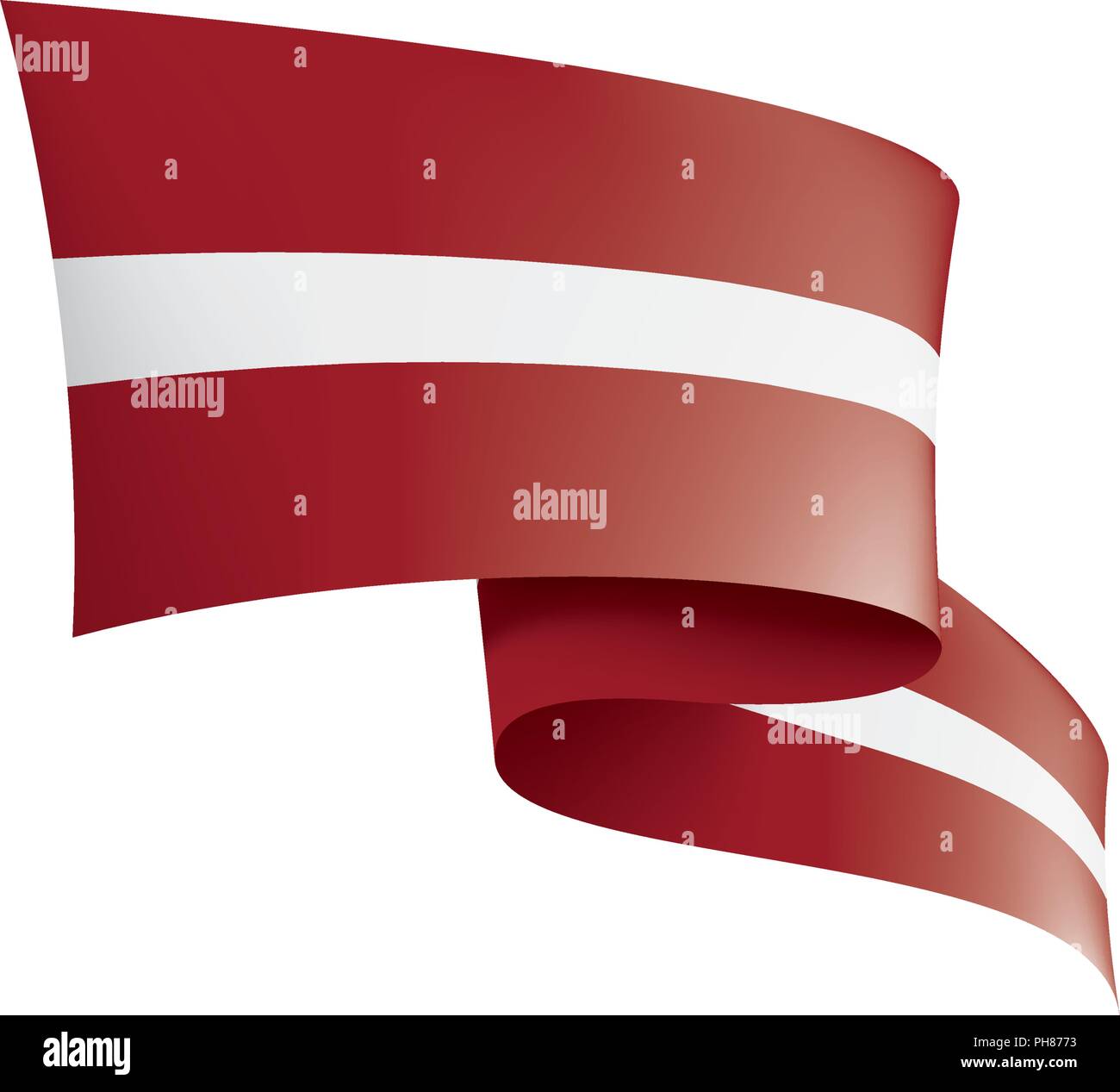 Latvia flag, vector illustration on a white background Stock Vector ...