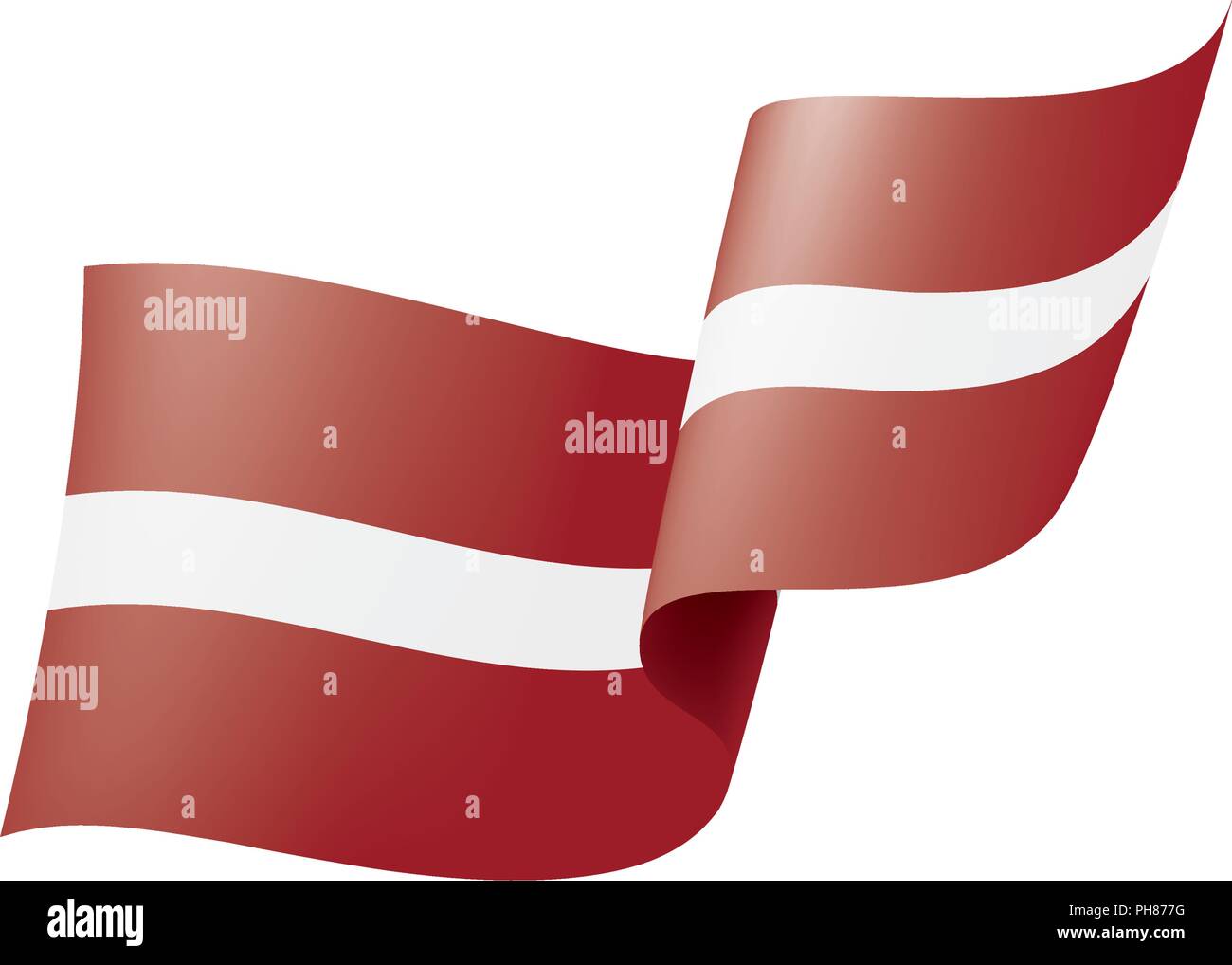 Latvia flag, vector illustration on a white background Stock Vector ...