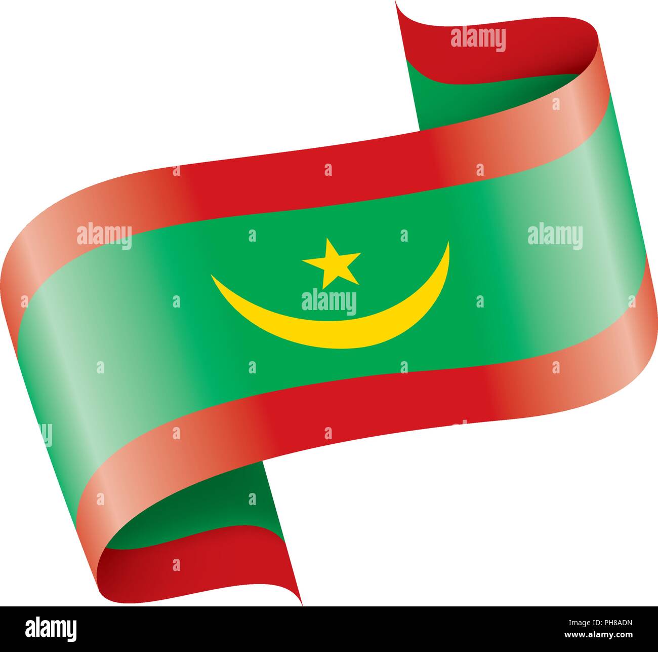Mauritius flag, vector illustration on a white background Stock Vector ...