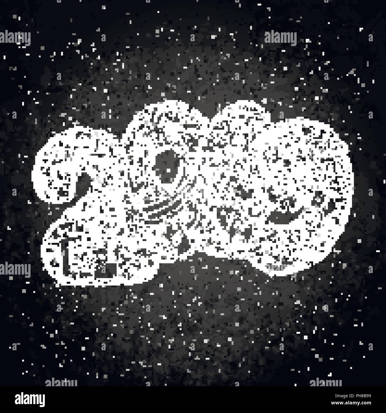 New year 2019. Monster doodle date. Ornate holiday symbol. Vector ...