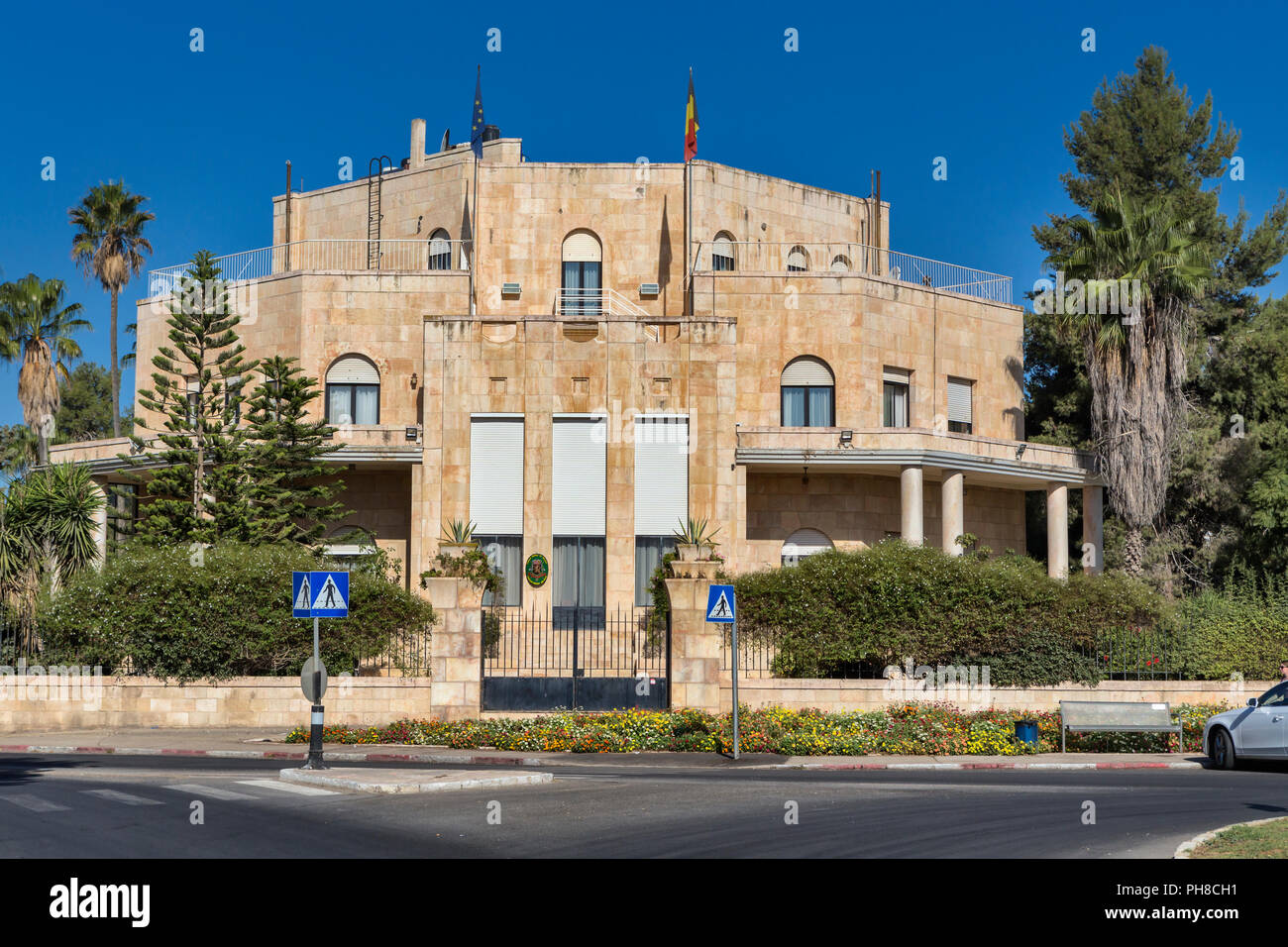 Modernist buildings, Rehavia, Jerusalem, Israel Stock Photo - Alamy