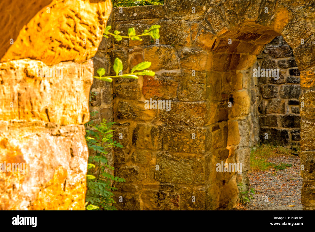 walls of a historic castle Stock Photo - Alamy