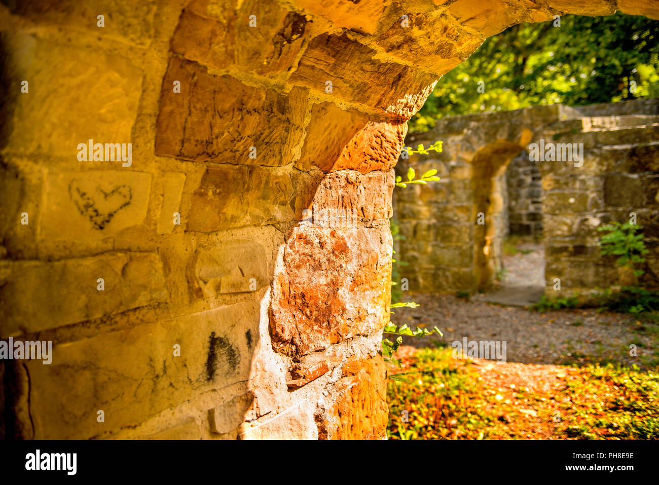 walls of a historic castle Stock Photo - Alamy