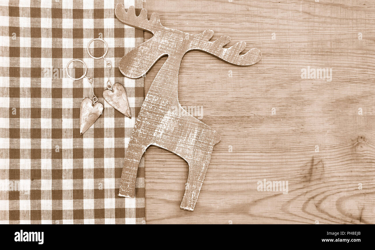 Christmas moose wood Stock Photo - Alamy