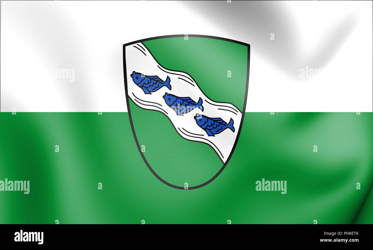3D Flag of Ansbach (Bavaria), Germany. 3D Illustration Stock Photo - Alamy