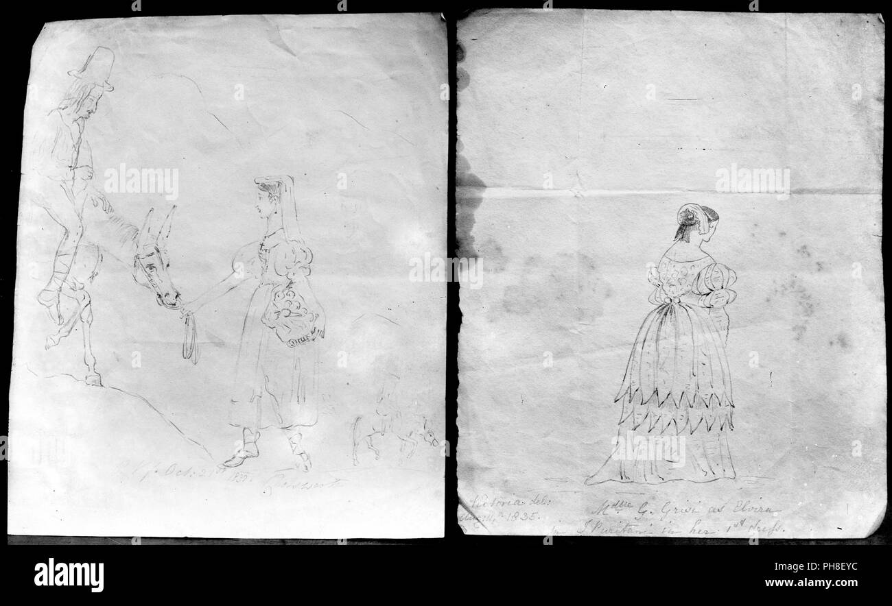 Queen Victoria's drawings Stock Photo - Alamy