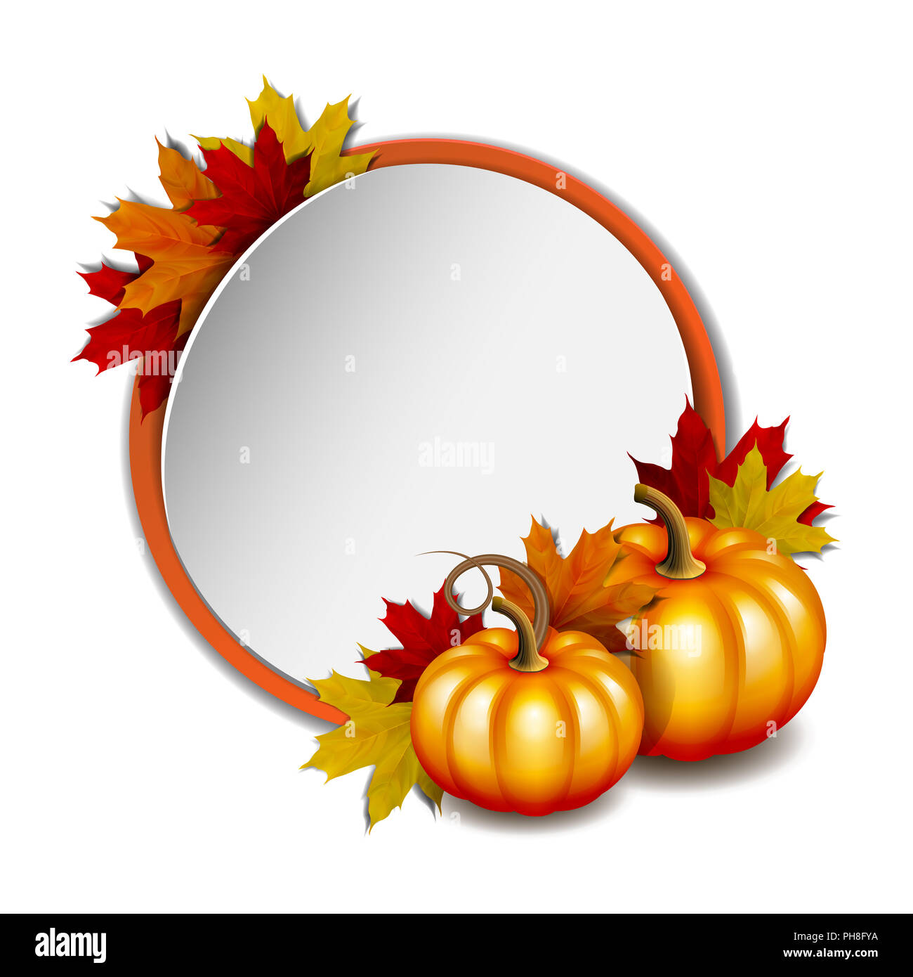 Thanksgiving card with pumpkins Stock Photo - Alamy