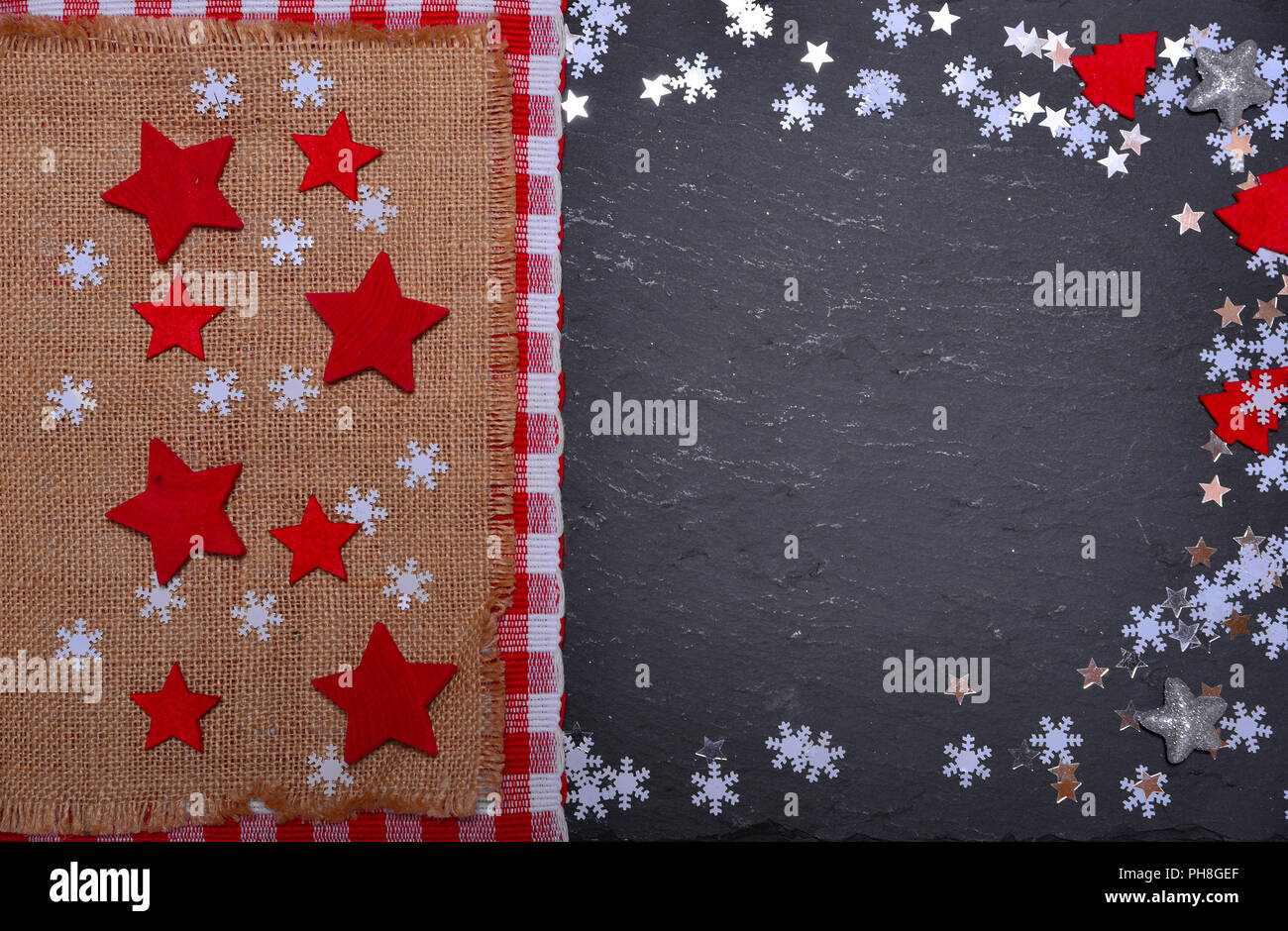 red star on linen fabric Stock Photo - Alamy