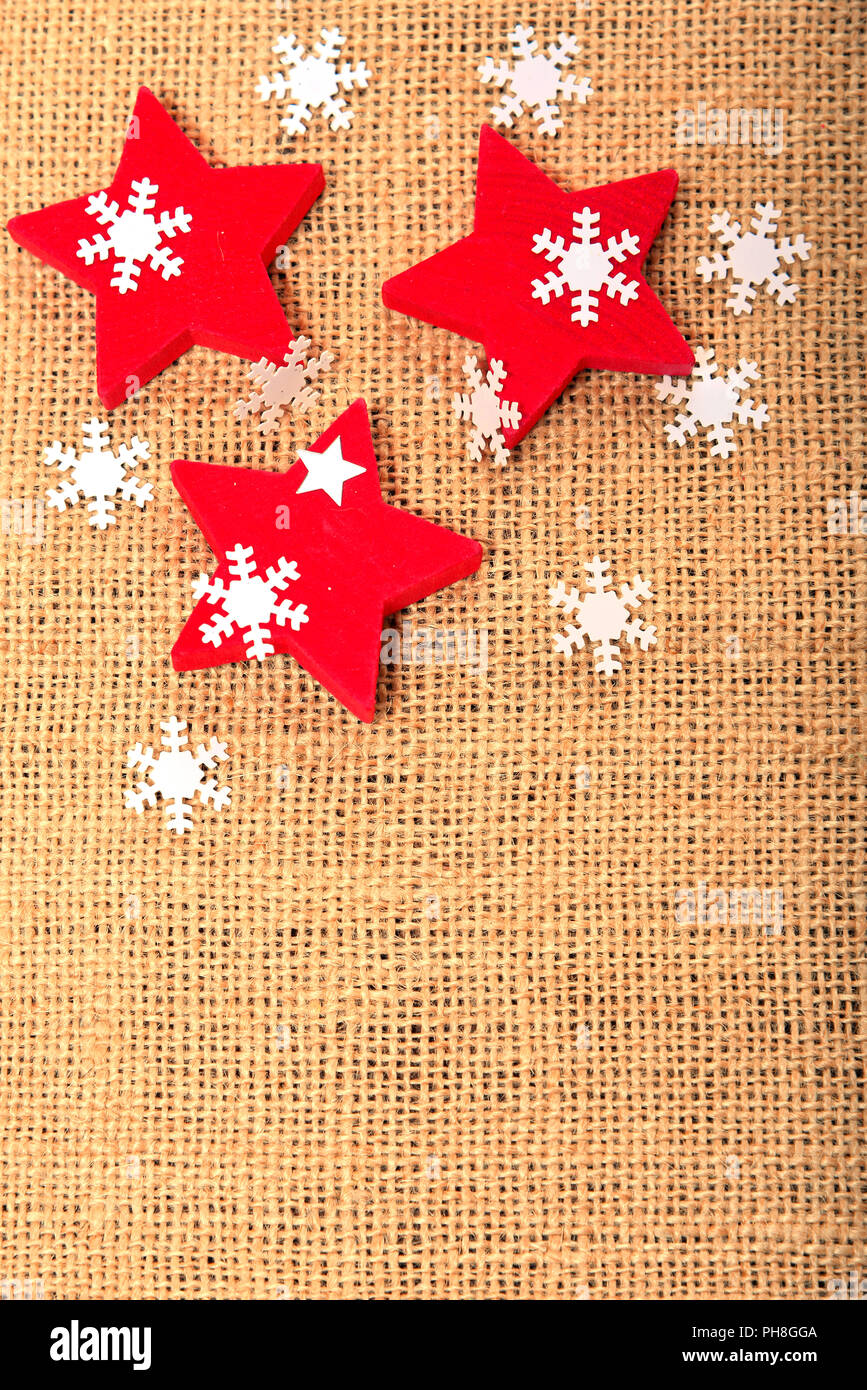 red star on linen fabric Stock Photo - Alamy