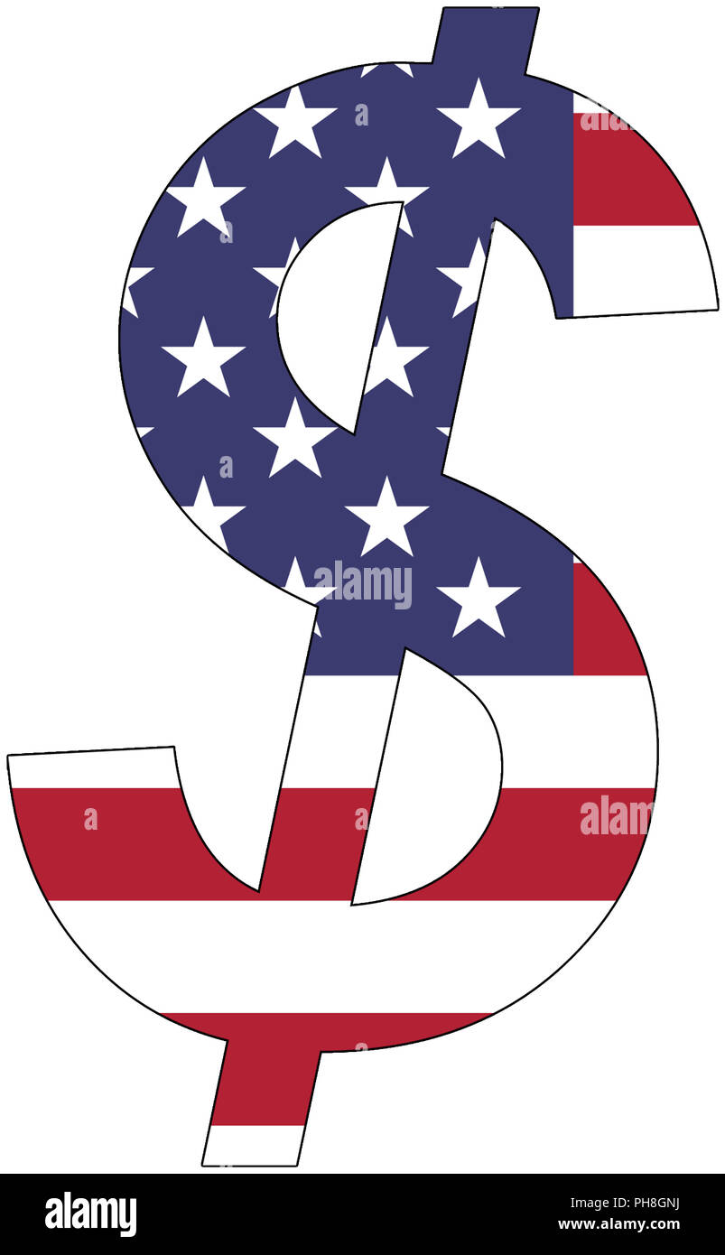 dollar - flag of usa Stock Photo - Alamy
