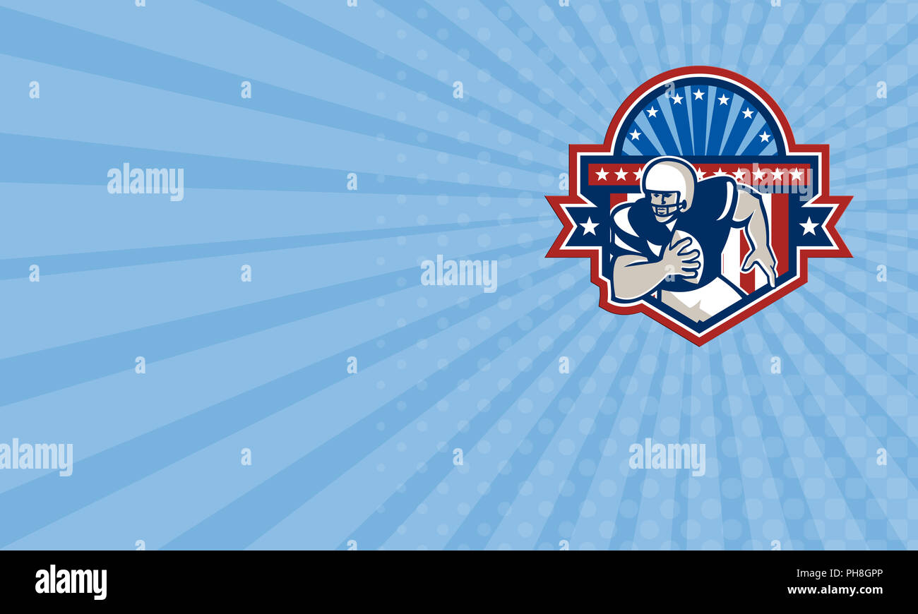 Business card American Football QB Quarterback Crest Stock Photo - Alamy