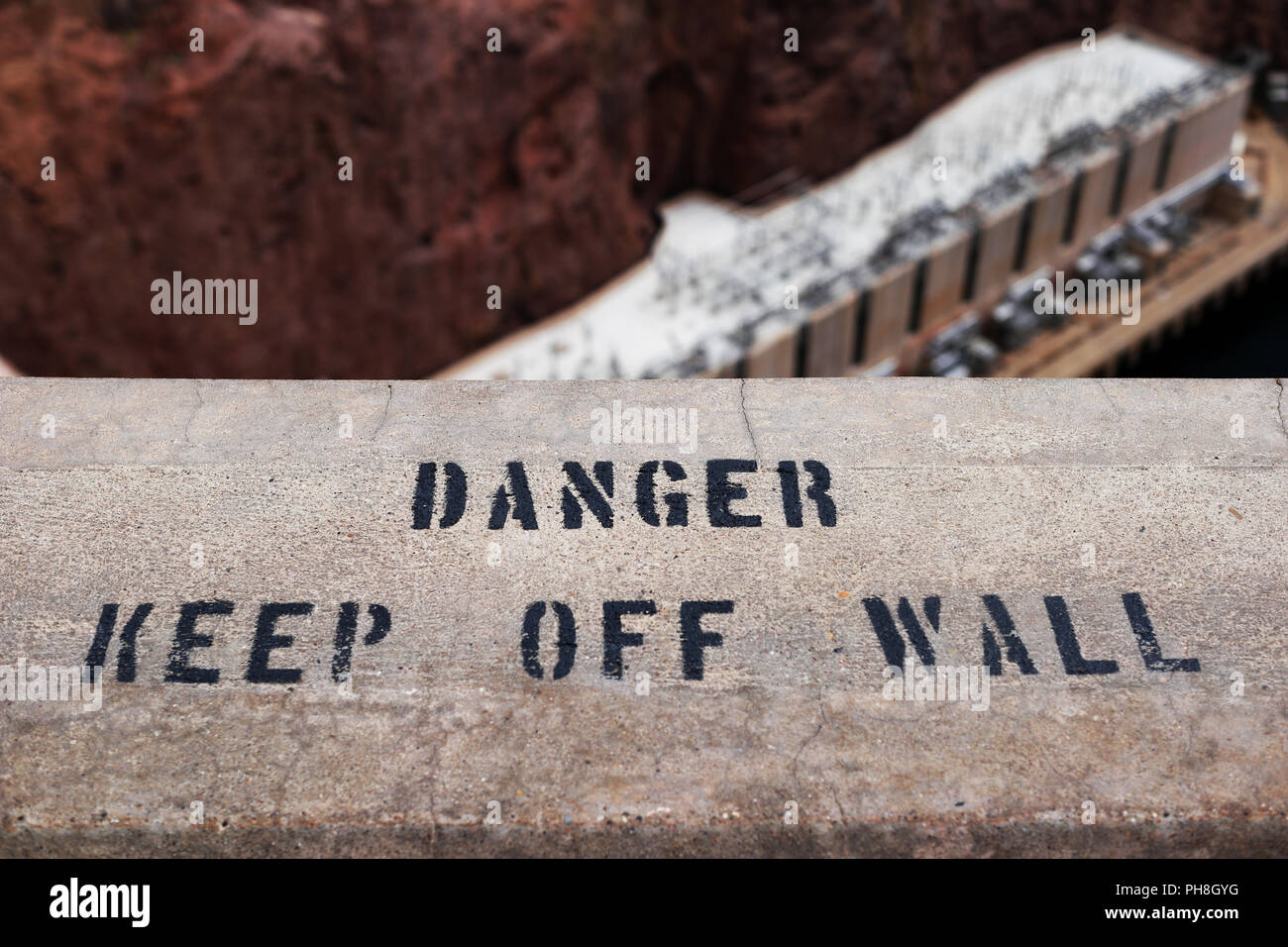 danger keep off wall sign Stock Photo - Alamy