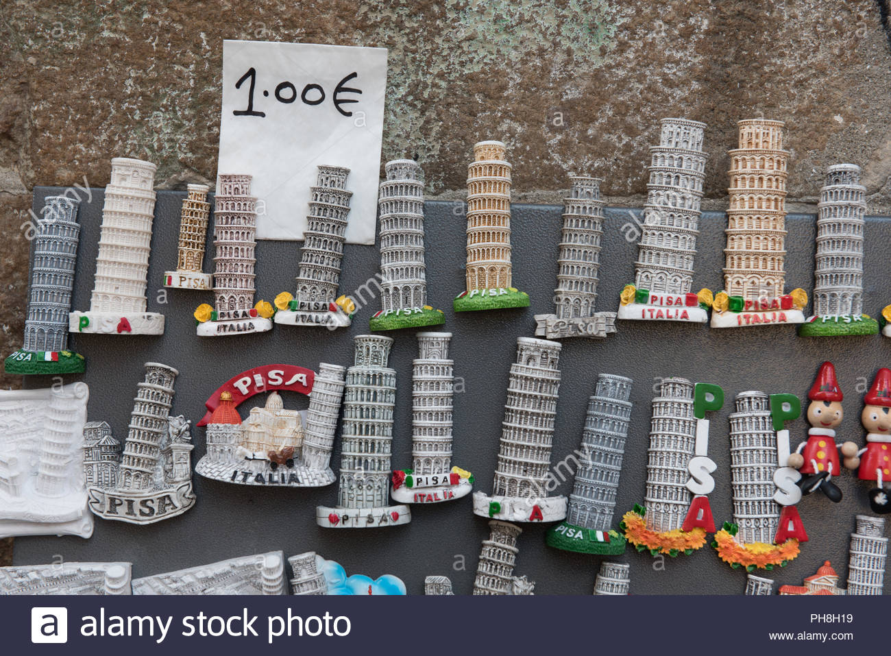 Italy Tuscany Pisa Souvenirs Leaning Stock Photos & Italy Tuscany Pisa ...