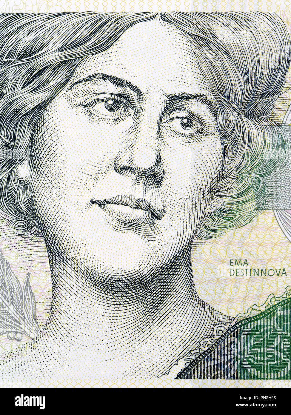 Emmy Destinn portrait from Czech money Stock Photo - Alamy