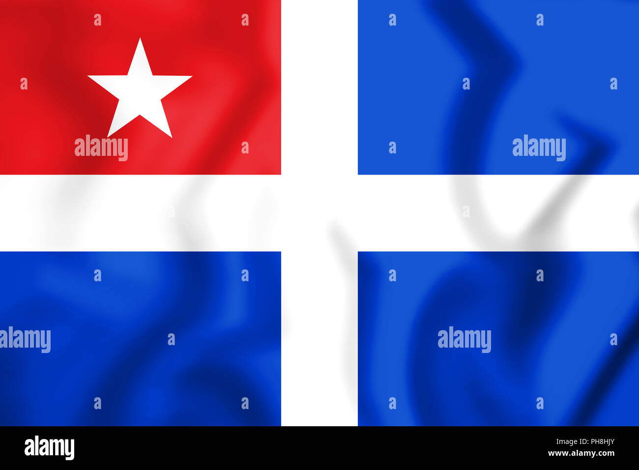 3D Flag of Cretan State. 3D Illustration Stock Photo - Alamy