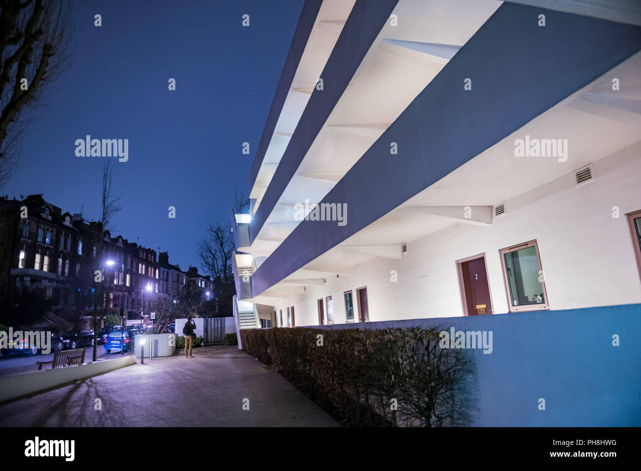 Isokon Building, Lawn Road Flats, London Stock Photo - Alamy