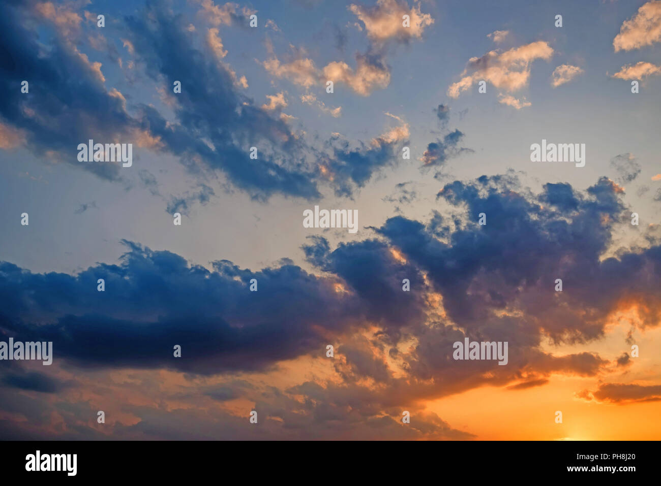 Colourful background of dramatic sunset or sunrise sky Stock Photo - Alamy