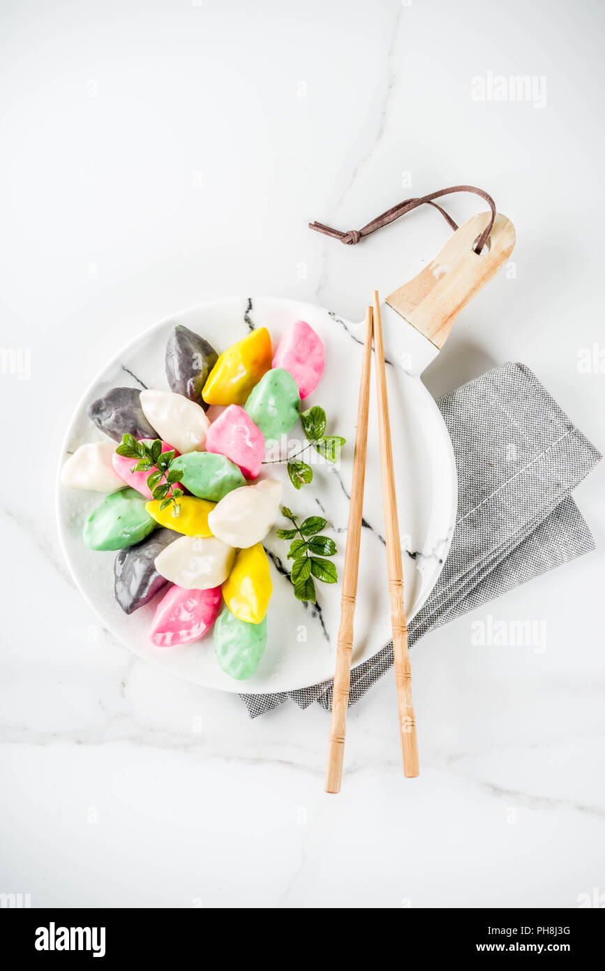 Traditional Chuseok day food, Korean Half-moon Shaped Rice Cake ...