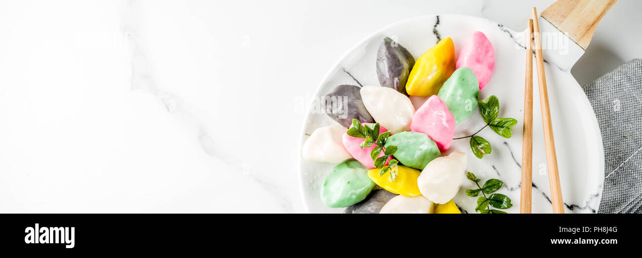 Traditional Chuseok day food, Korean Half-moon Shaped Rice Cake ...