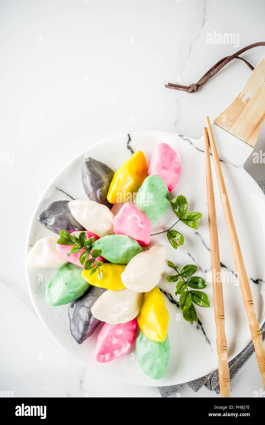 Traditional Chuseok day food, Korean Half-moon Shaped Rice Cake ...