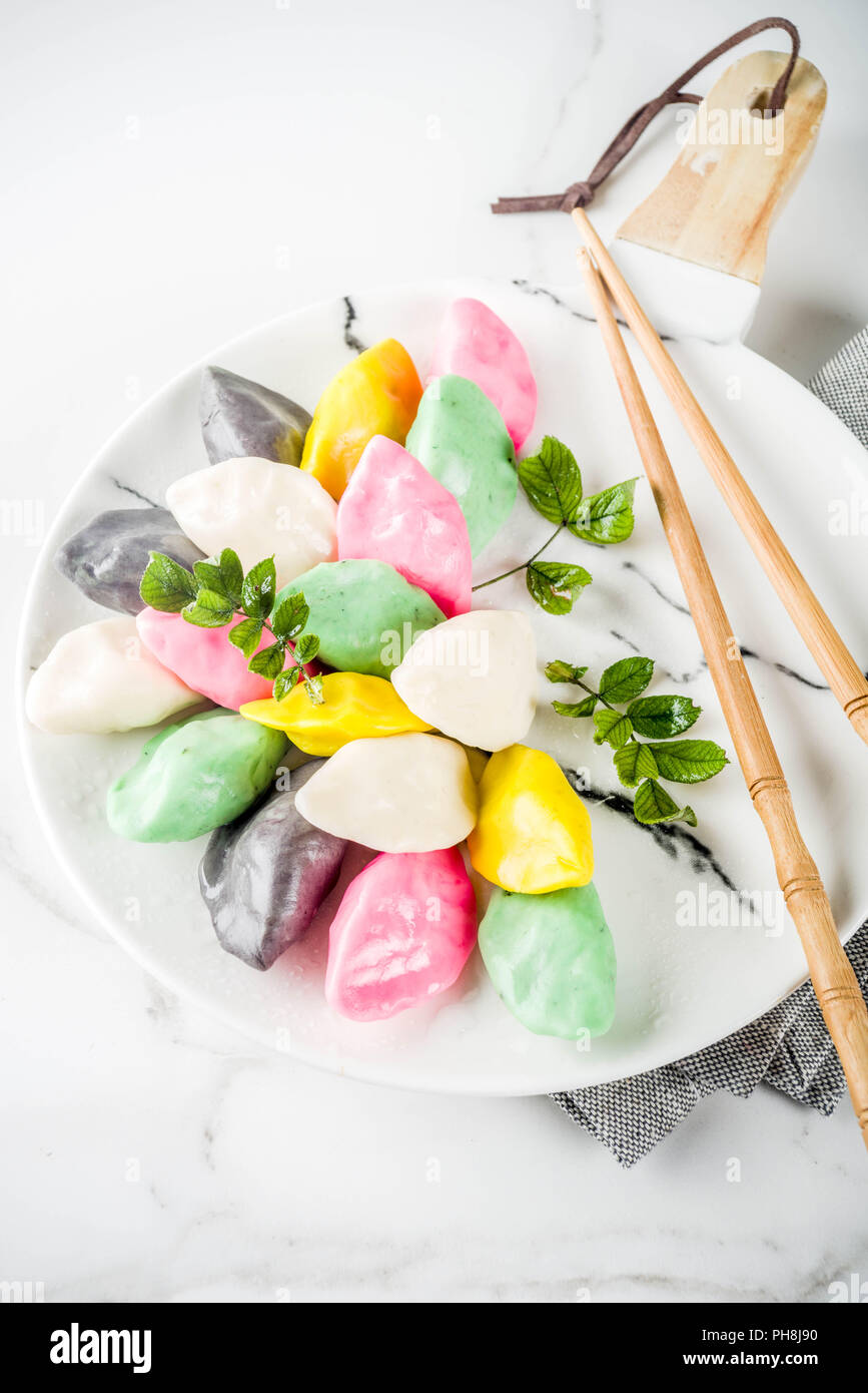 Traditional Chuseok day food, Korean Half-moon Shaped Rice Cake ...