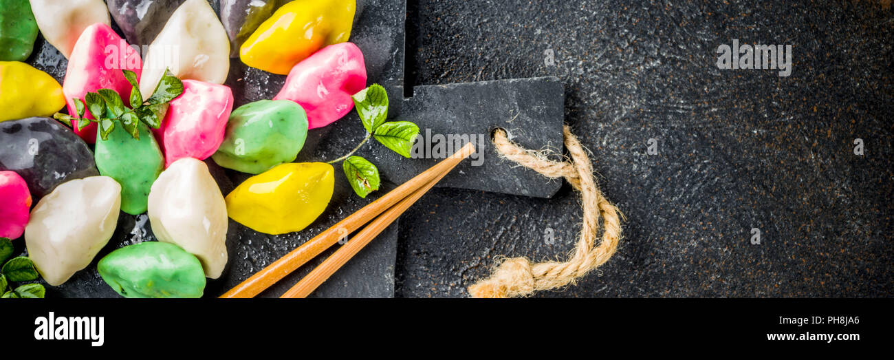 Traditional Chuseok day food, Korean Half-moon Shaped Rice Cake ...