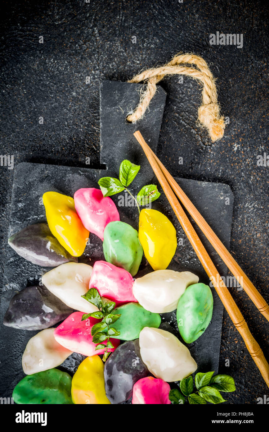 Traditional Chuseok day food, Korean Half-moon Shaped Rice Cake ...