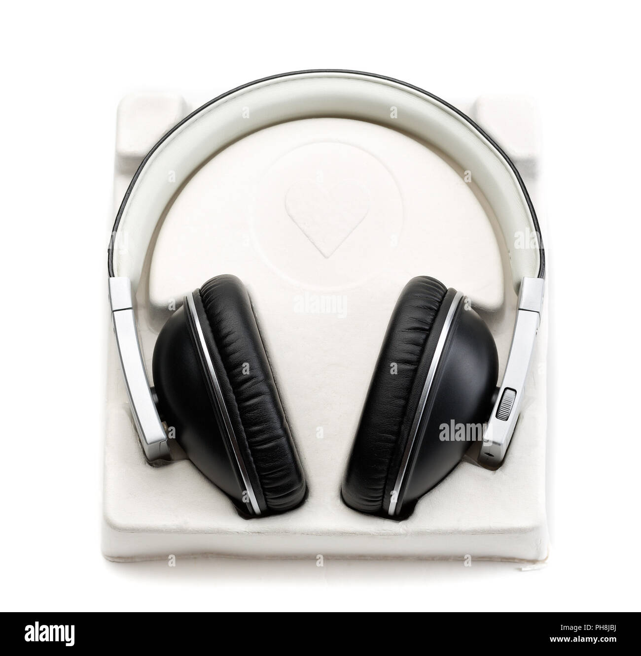 new earphones in box with case Stock Photo - Alamy