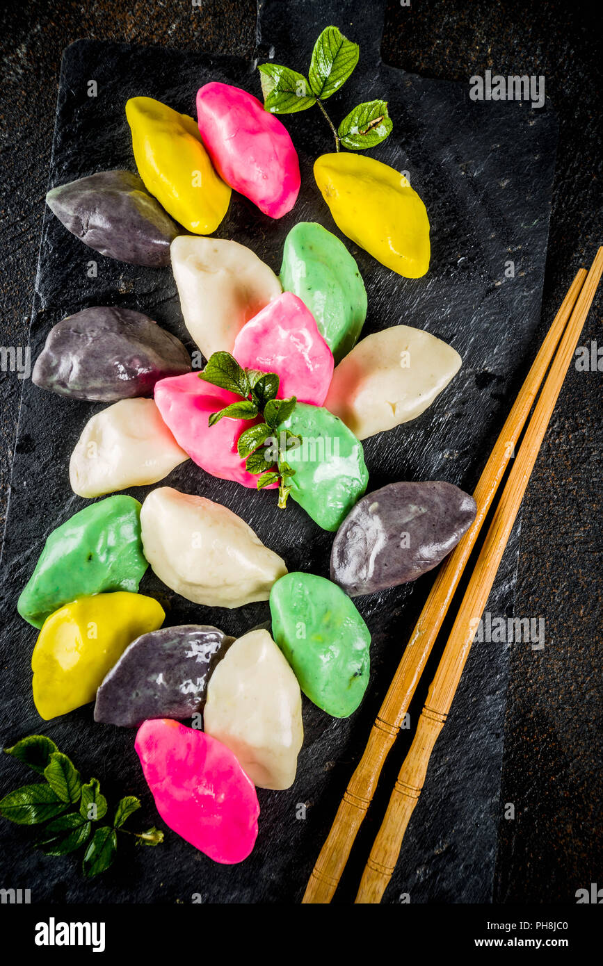 Traditional Chuseok day food, Korean Half-moon Shaped Rice Cake ...