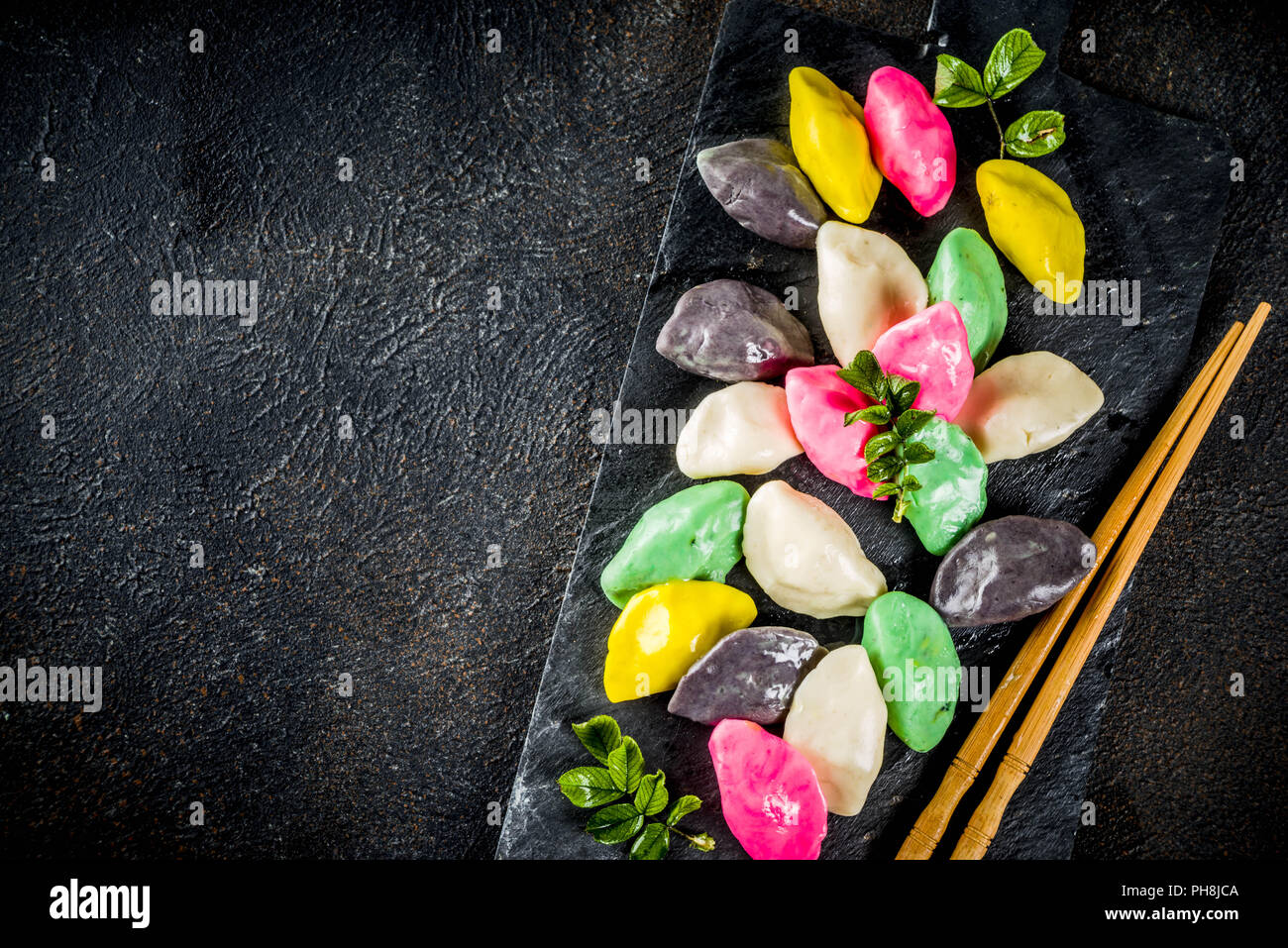 Traditional Chuseok day food, Korean Half-moon Shaped Rice Cake ...