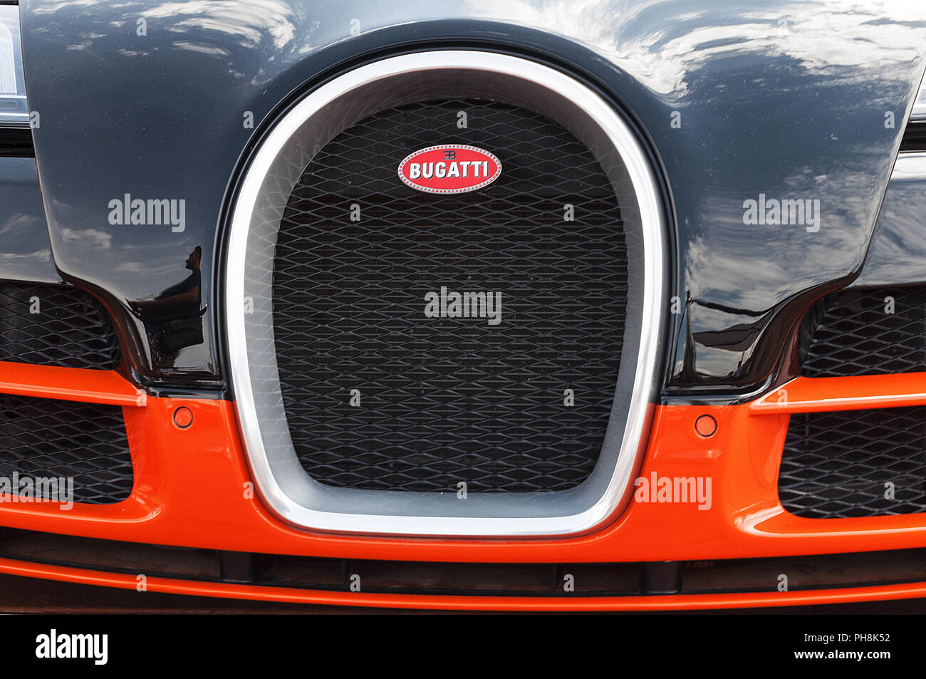 Italy - porto cervo - August 19, 2018 : front view of the super car ...
