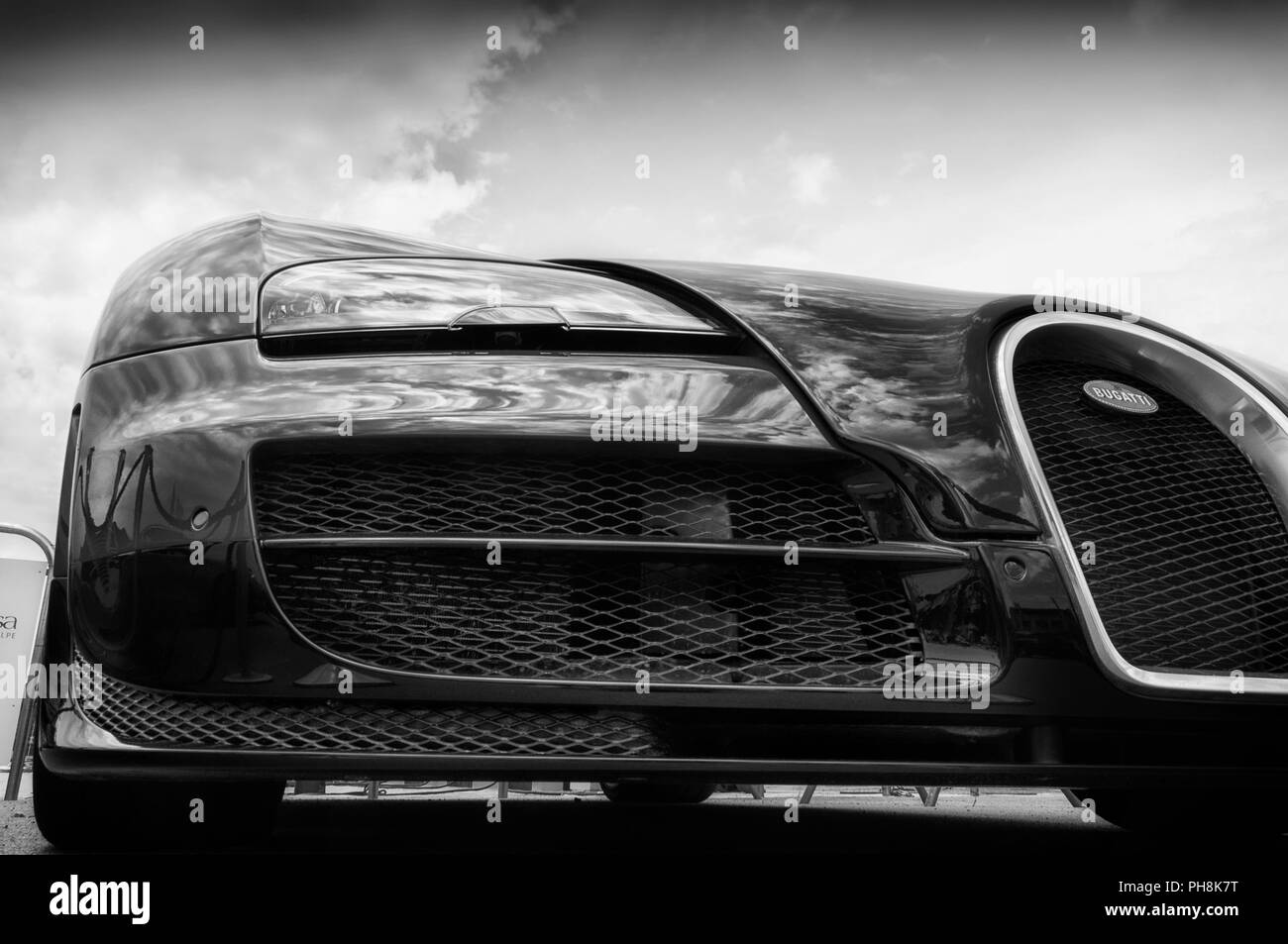 Italy - porto cervo - August 19, 2018 : front view of the super car ...