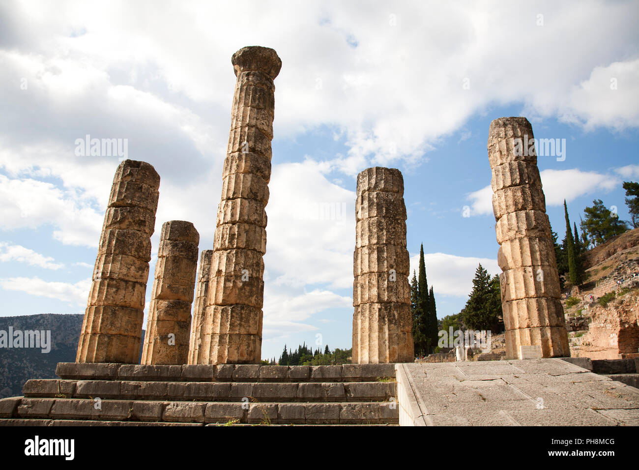 Temple of Apollo, Sanctuary of Apollo, Delphi archaeological site ...