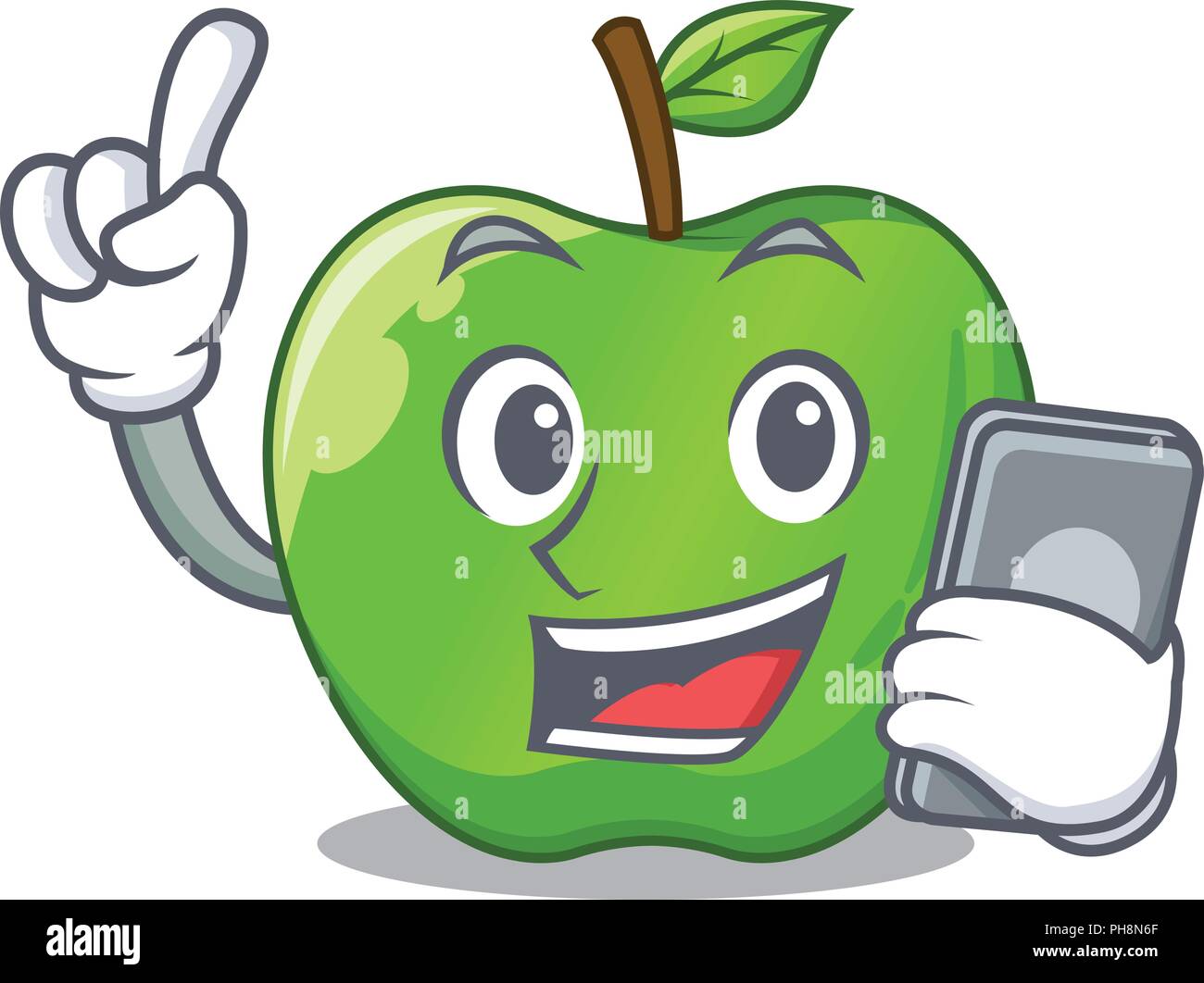 Big shiny green leaf Stock Vector Images - Alamy