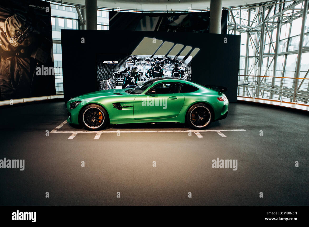Berlin, August 29, 2018: The new sporty modern Mercedes-Benz AMG GT ...