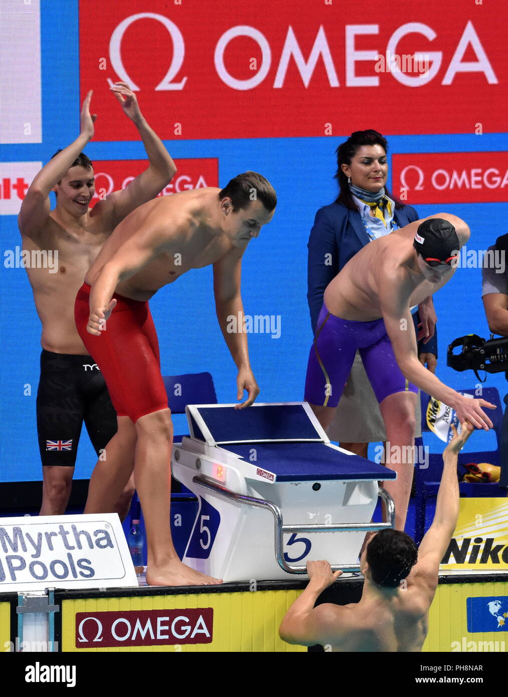 Budapest, Hungary - Jul 28, 2017. Team GBR (MILNE Stephen, GRAINGER ...