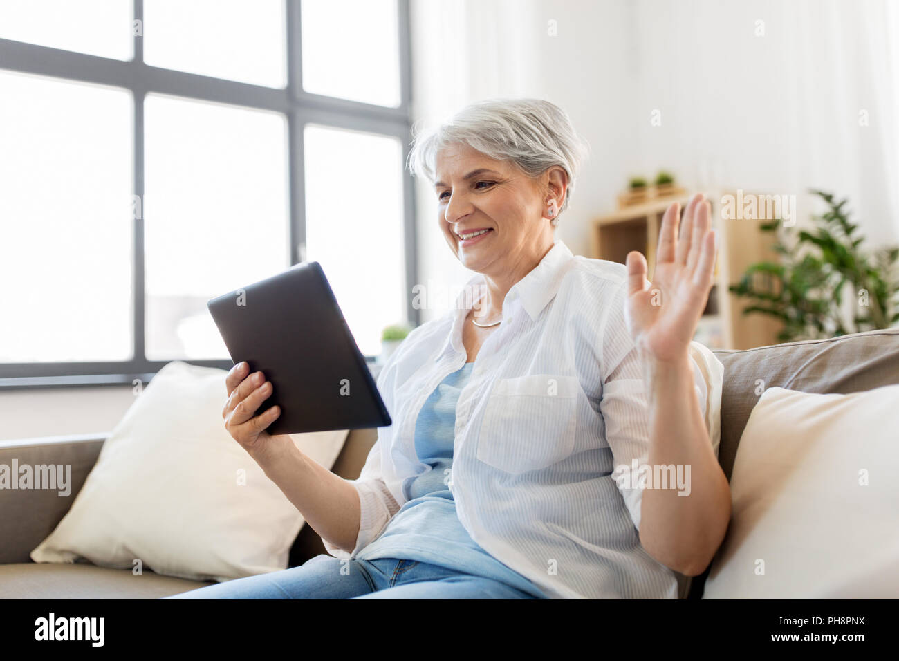 Online video chat beautiful woman hi-res stock photography and images ...