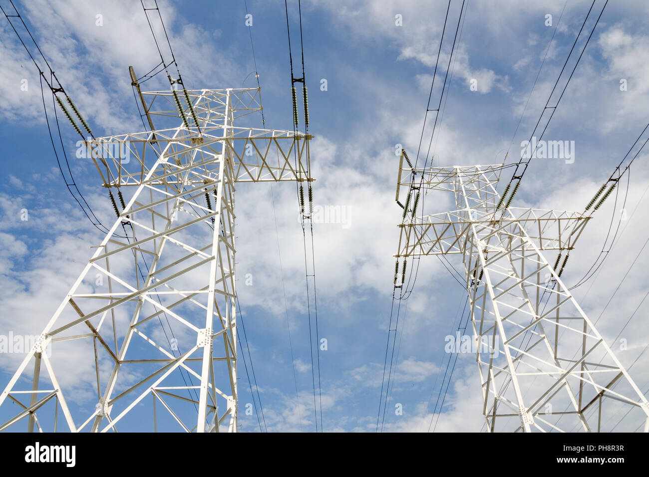 high voltage transmission line Stock Photo - Alamy