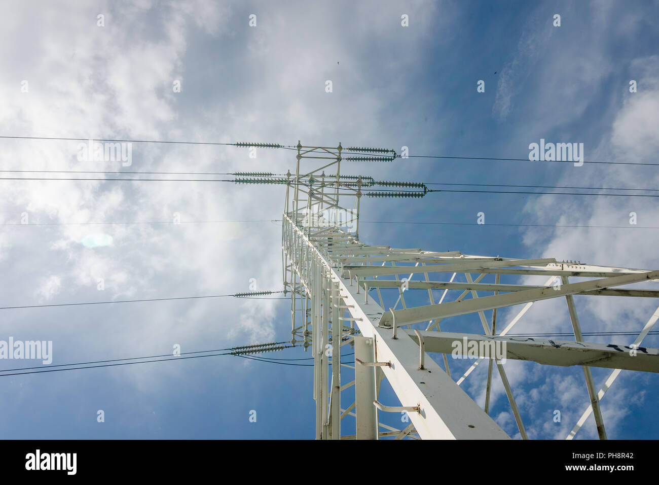 high voltage transmission line Stock Photo - Alamy
