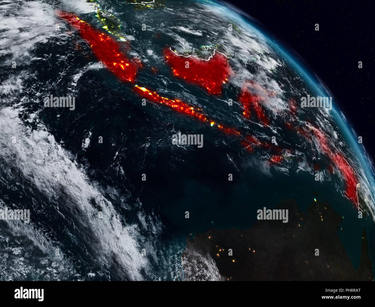 Orbit view indonesia night hi-res stock photography and images - Alamy
