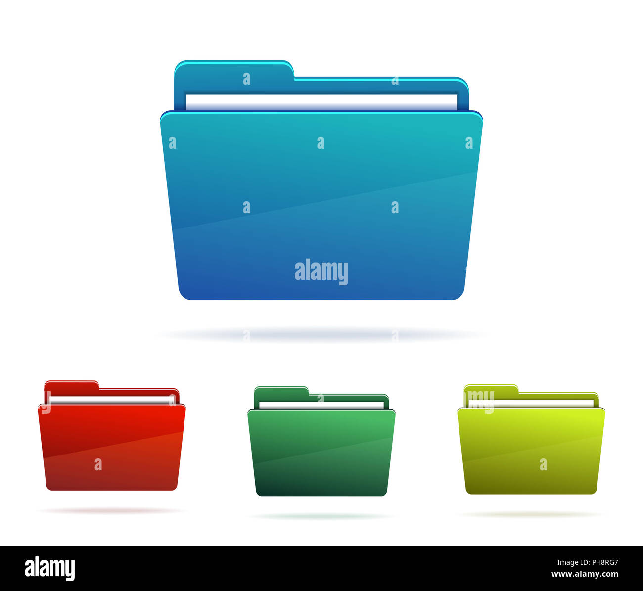 Blue office folders papers documents hi-res stock photography and ...