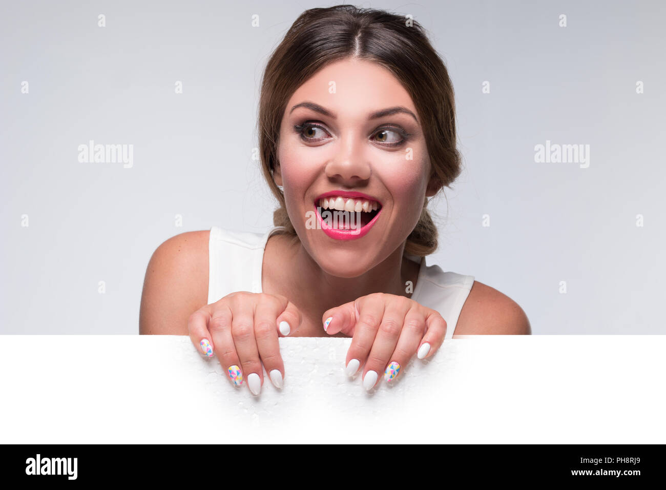 Holding advertising board hi-res stock photography and images - Alamy