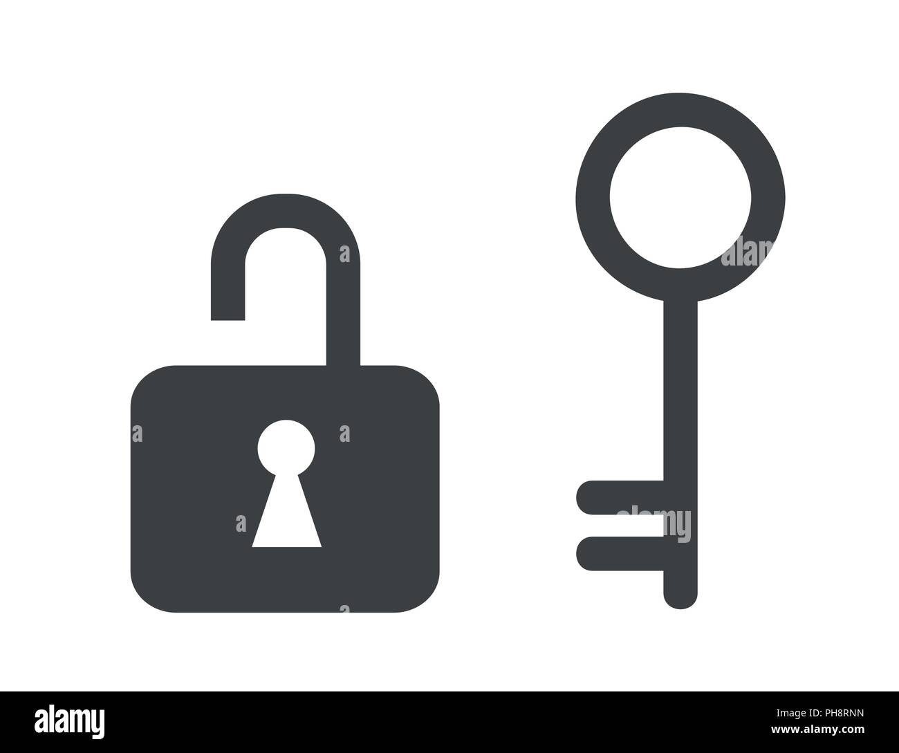 Old padlock vector hi-res stock photography and images - Alamy